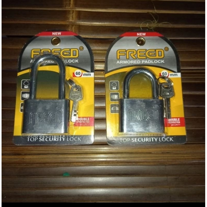 Jual gembok 60 mili panjang pendek harga sama merek campur | Shopee ...