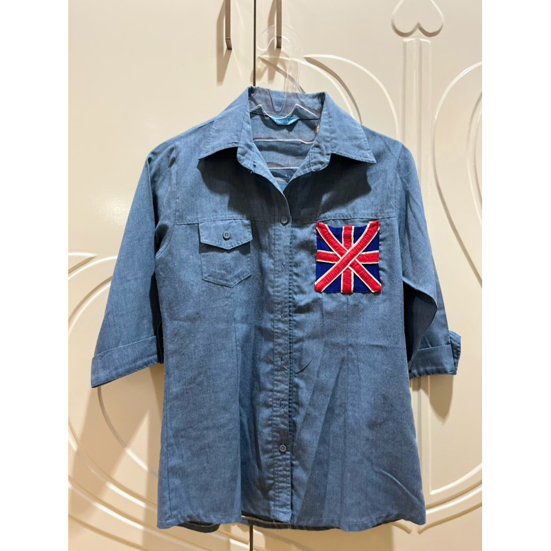 Jual KEMEJA WARNA DENIM LENGAN PANJANG BAHAN PREMIUM (PRE LOVED ...