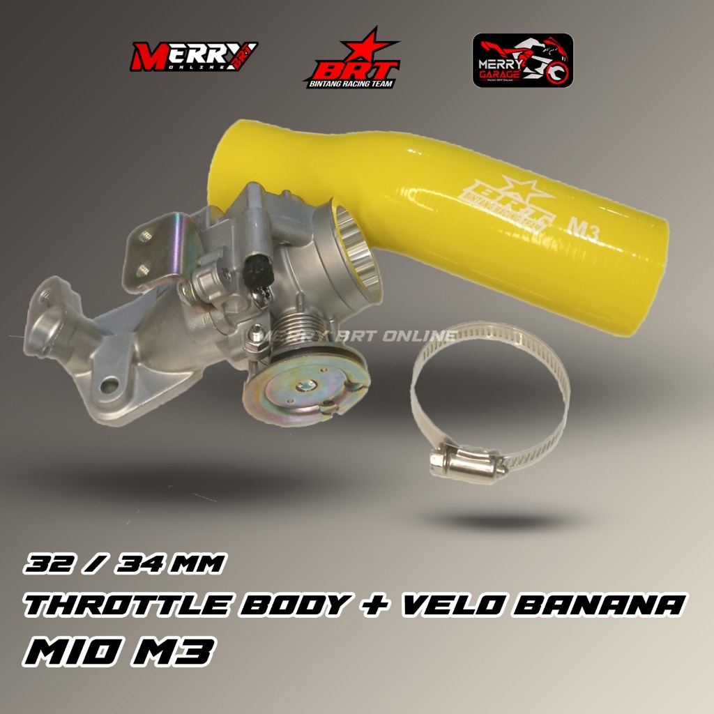 Jual Throttle Body BRT Super Flow TB Mio M3 Fino 125 Mio Gear 125 Mio Z ...