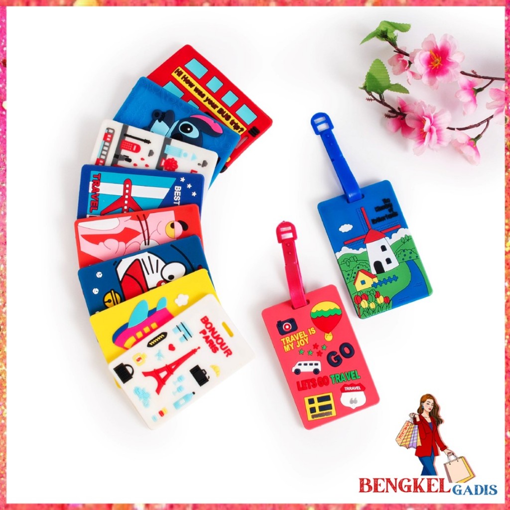 Jual BG Name Tag Gantungan Koper Motif Lucu Bahan Silikon Luggage Tag ...