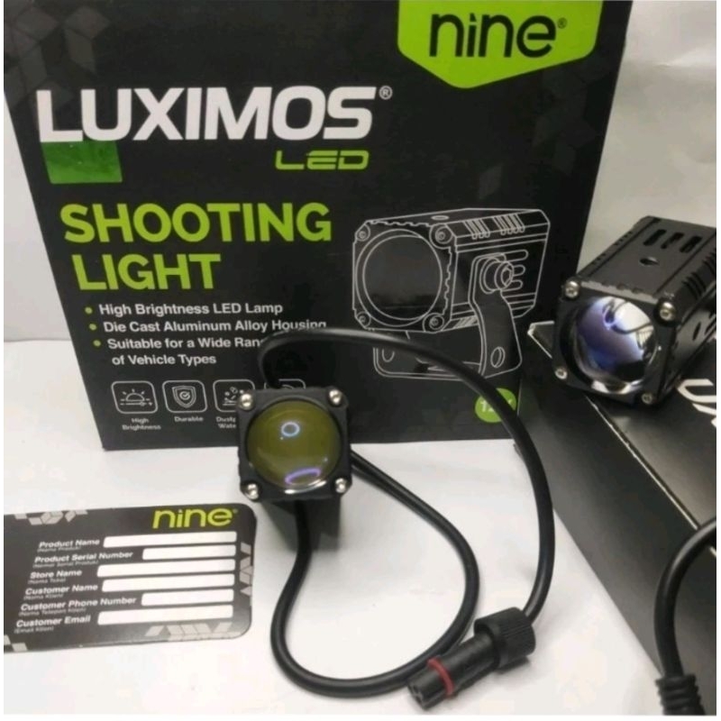 Jual LAMPU LED SHOOTING LIGHT R9 LUXIMOS KOTAK 2 WARNA BISA MODE KEDIP ...