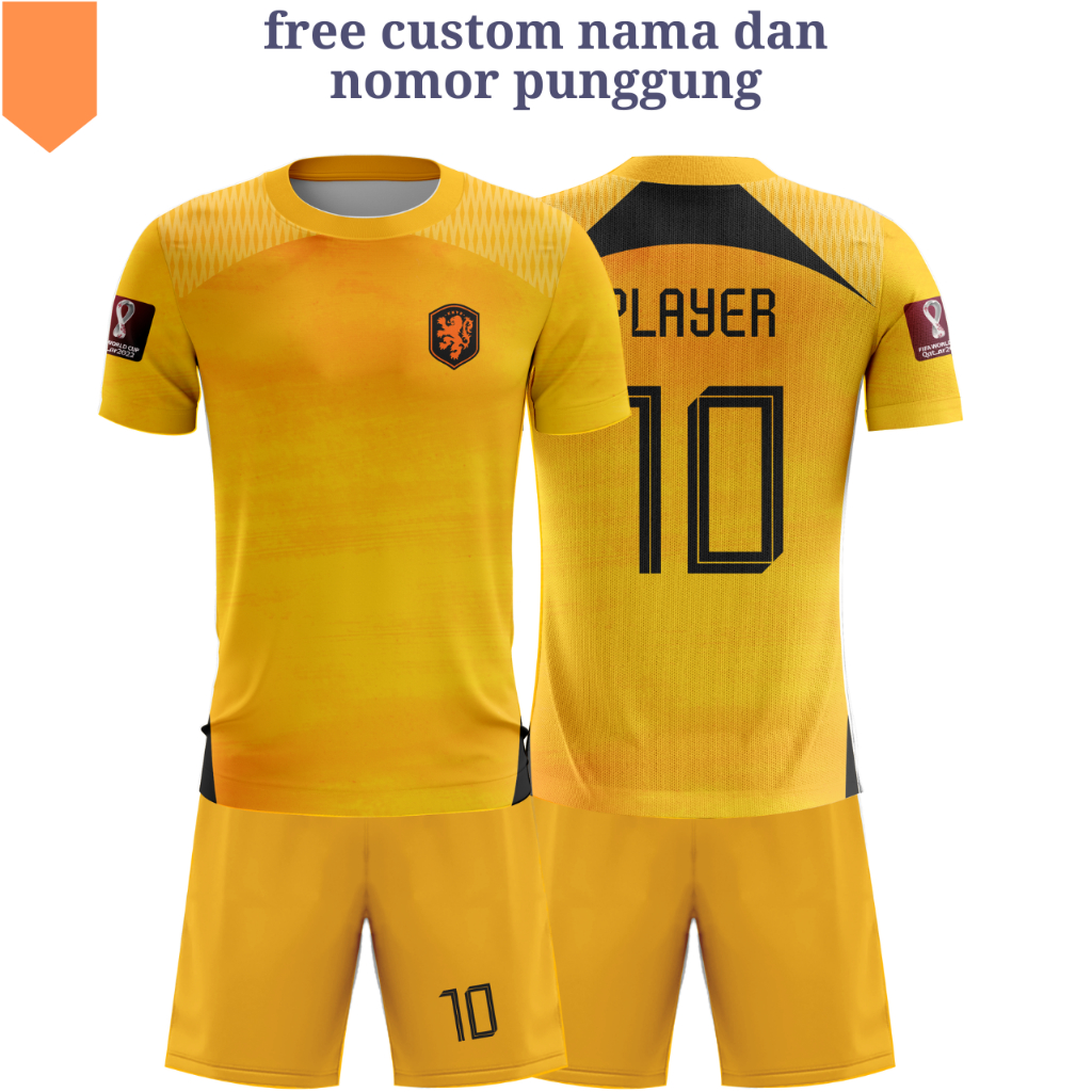 Jual Jersey Timnas Belanda home Free Custom nama dan nomor Punggung ...