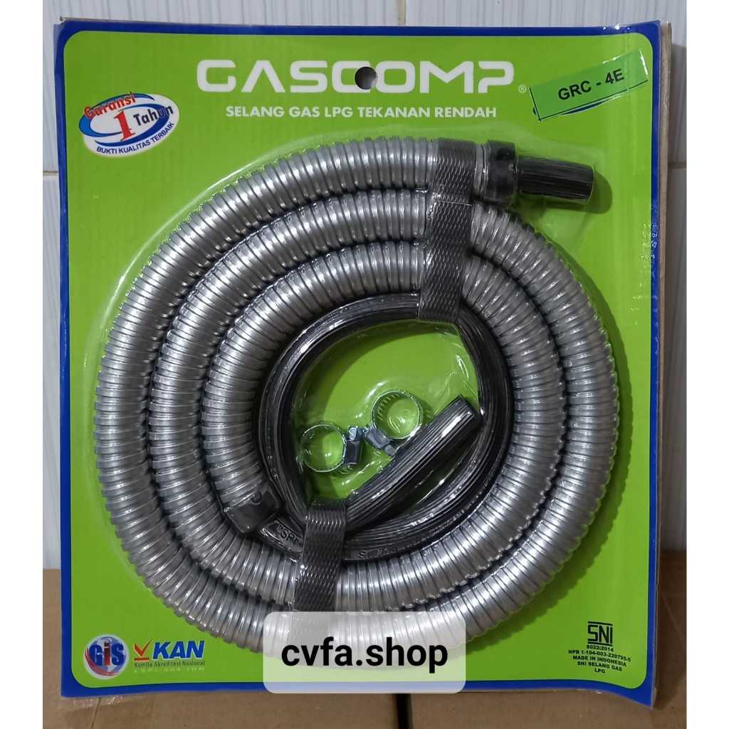 Jual Selang Gas Flexible Gascomp GRC-4E 1.8 Meter SNI Selang Kompor Gas ...