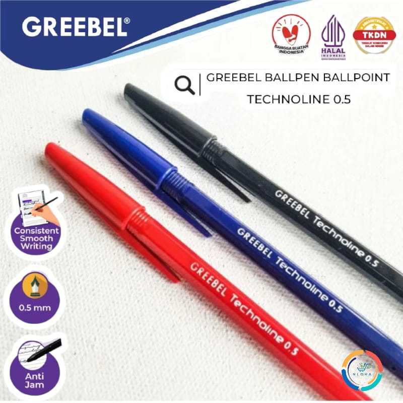 Jual Greebel Pen Technoline 0.5mm [Per Pcs] | Shopee Indonesia