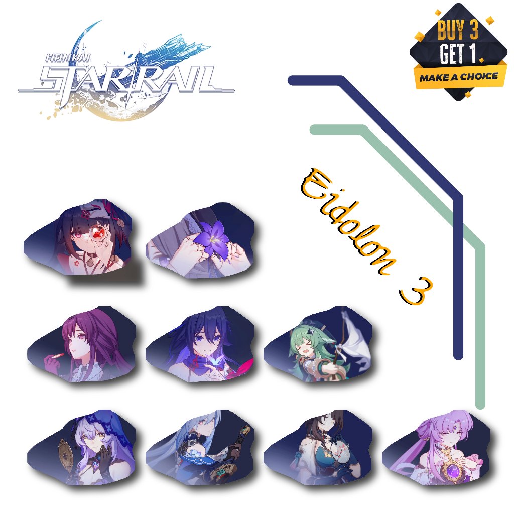 Jual BURJOIS Gantungan Kunci Eidolon 3 Honkai Star Rail | Acrylic ...