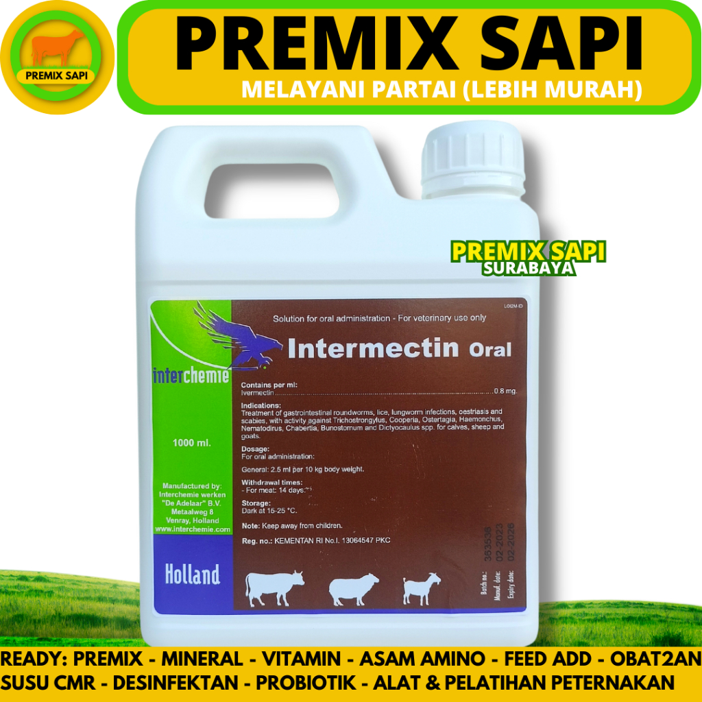 Jual INTERMECTIN ORAL 1 LITER ORIGINAL | Shopee Indonesia
