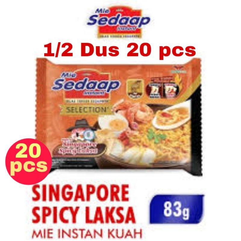 Jual mie sedaap instan selection rasa spicy laksa Singapore 83 gr 1/2 ...