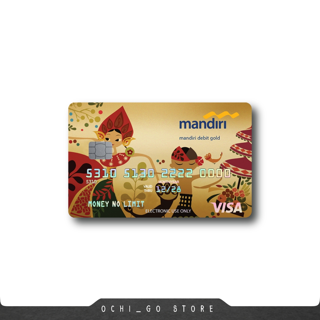 Jual Stiker Atm Garskin Skin Card Custom Bank Mandiri Sticker Kartu Atm ...