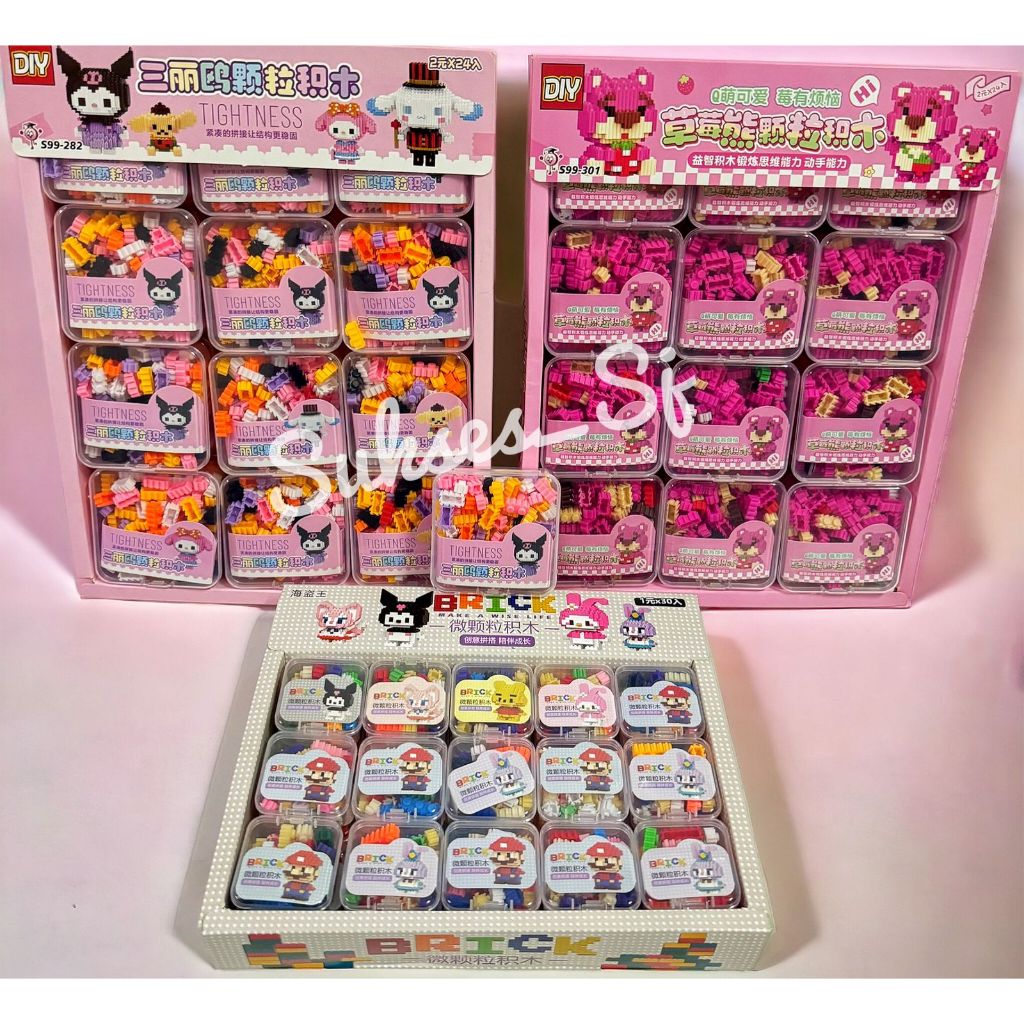 Jual Mainan Edukasi Puzzle Balok Mini Sanrio / Lego Blok Box | Shopee ...