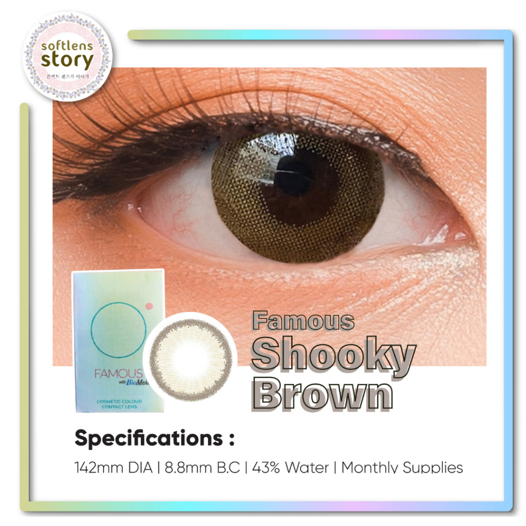 Jual Famous Shooky Brown Monthly Softlens Warna Bulanan | Shopee Indonesia