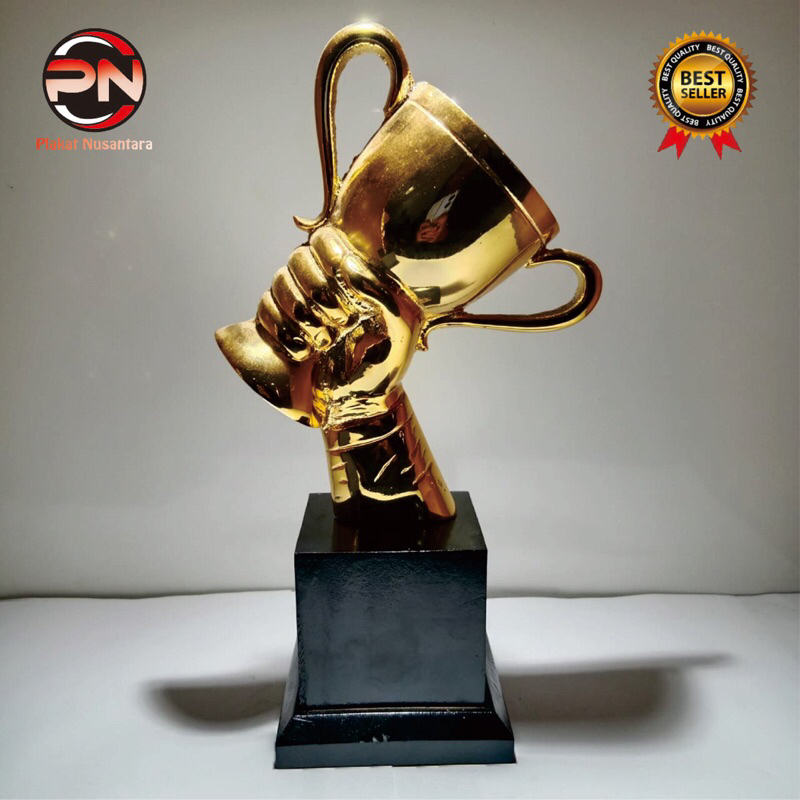Jual trophy logam alumunium |trophy logam model tangan | trophy piala ...