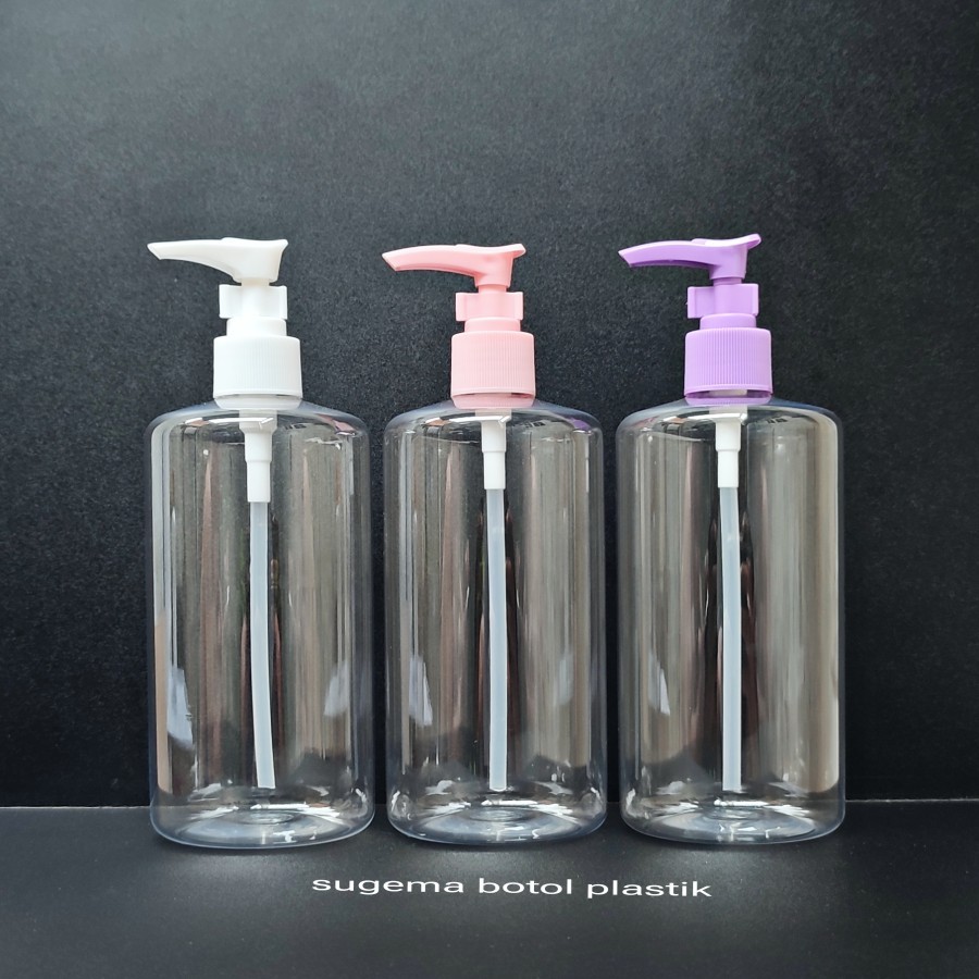 Jual Botol Sabun 500ml Pet Plastik Bening / Botol Pump 500 Ml Pump Clip Lock Plastik Tebal ...