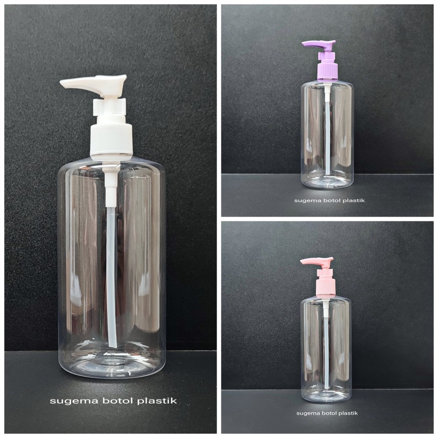 Jual Botol Sabun 500ml Pet Plastik Bening / Botol Pump 500 Ml Pump Clip Lock Plastik Tebal ...