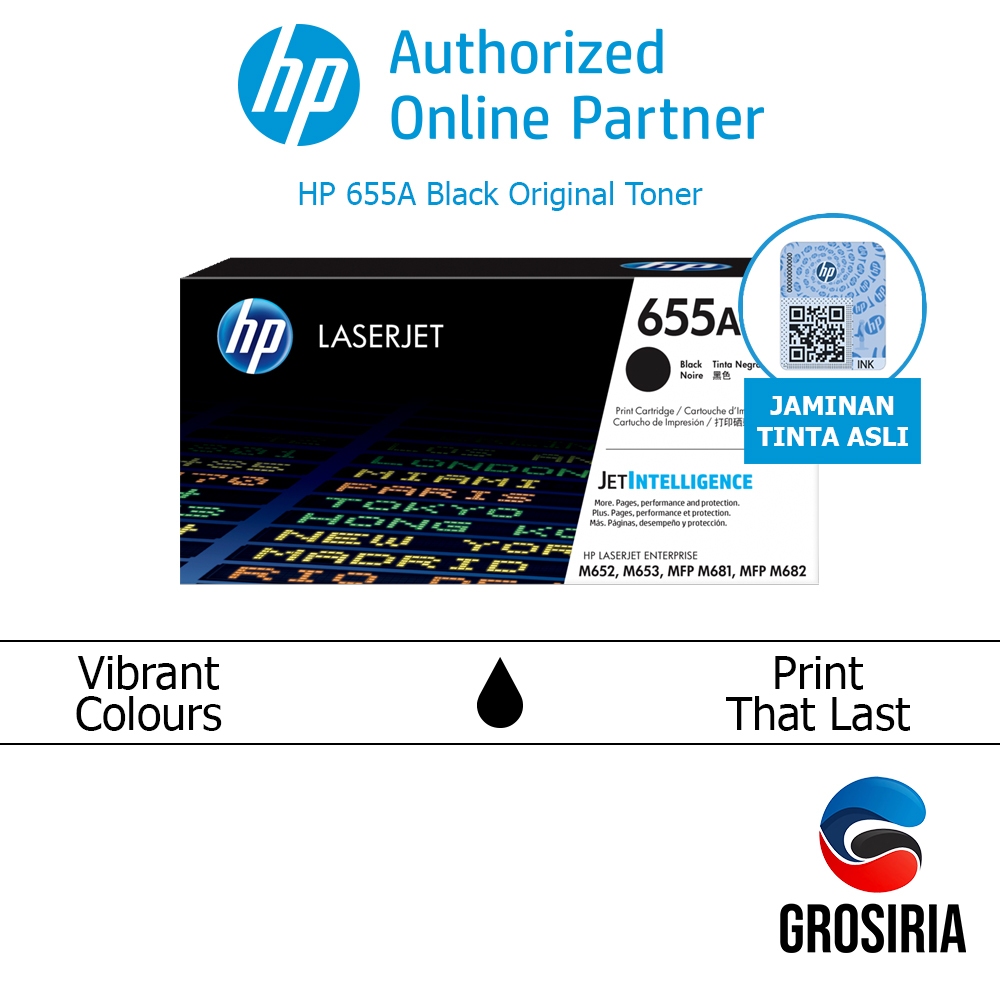 Jual HP Toner LaserJet 655A Black Original Cartridge (CF450A) | Shopee ...