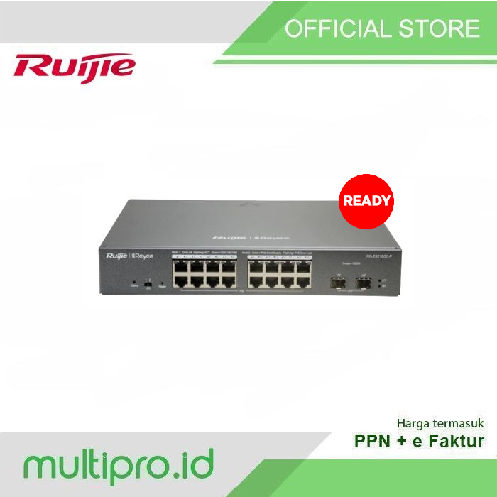 Jual Ruijie RG-ES218GC-P 18-Port Gigabit Smart POE Switch | Shopee Indonesia