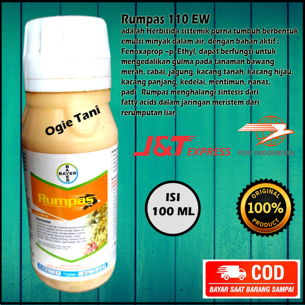 Jual Rumpas 110 EW adalah Herbisida sistemik purna tumbuh, Isi 100ml ...