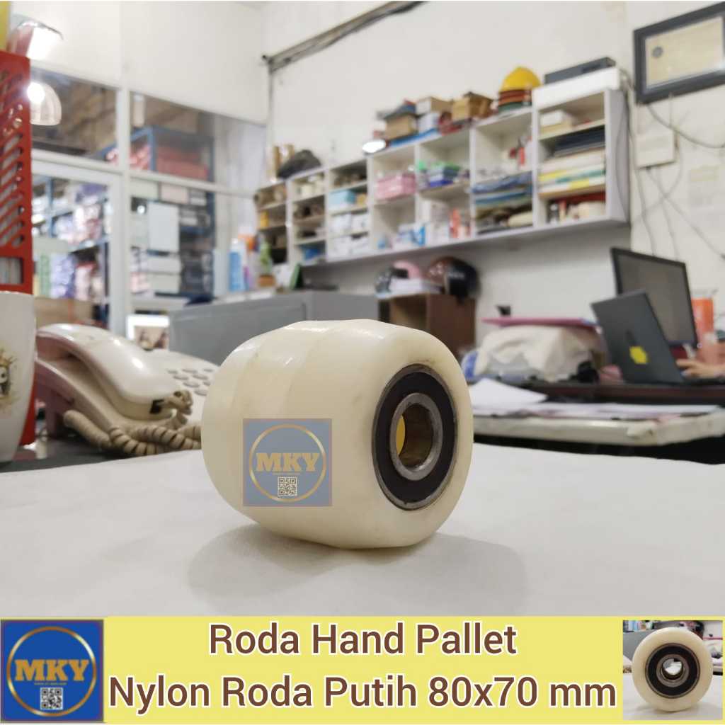 Jual Roda Nylon Hand Pallet Diameter 80 x 70 mm Handpallet Lift Nilon ...