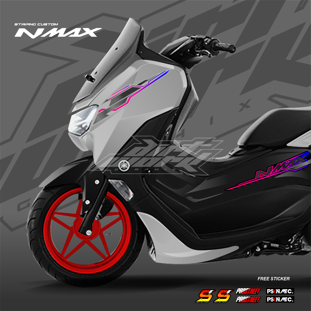 Jual STRIPING STICKER NMAX NEW MOTIF KEREN GRADASI HOLOGRAM BY DIRTWORK ...