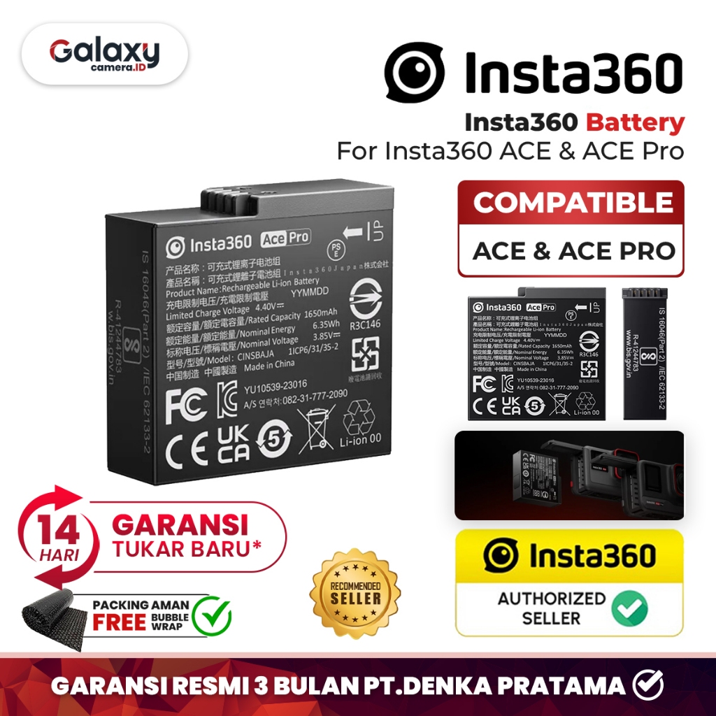 Jual Insta360 Battery for Insta 360 Ace & Ace Pro Baterai 1650mAh ...
