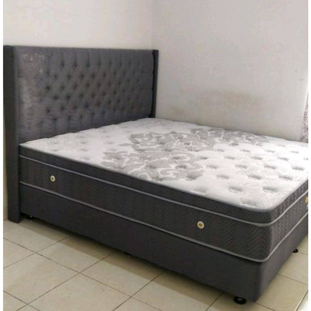 Jual Uniland Springbed New Plushtop Full Set divan dan sandaran custom ...