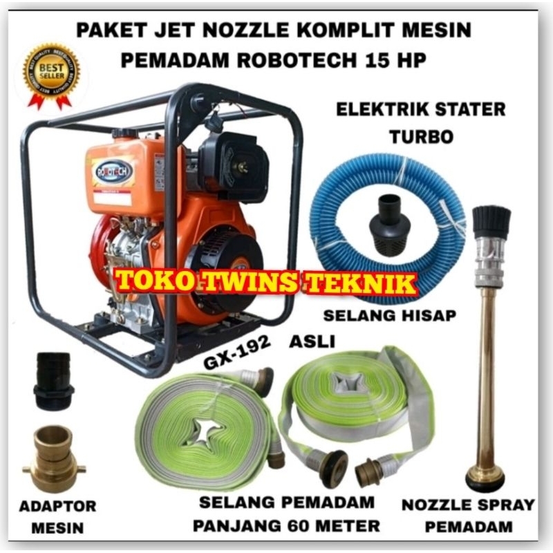 Jual MESIN PAKET POMPA PEMADAM SOLAR 15HP ELEKTRIK STARTER SIAP PAKAI ...
