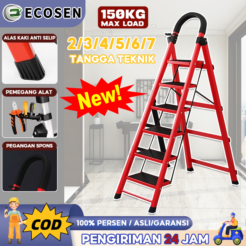 Jual Tangga 2/3/4/5/6 Step Tangga Lipat Multifungsi Lipat Tangga Besi Household Ladder Tangga ...