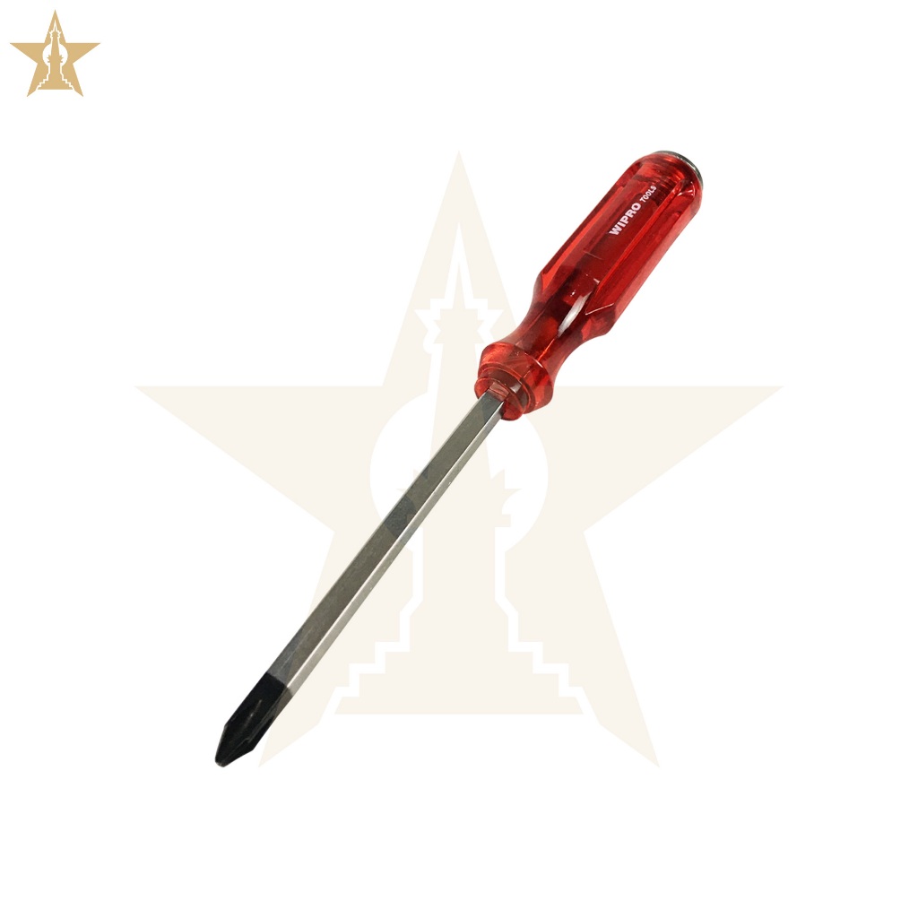 Jual WIPRO Obeng Tembus Merah Plus (+) PH2x100MM Obeng Ketok Red Handle ...