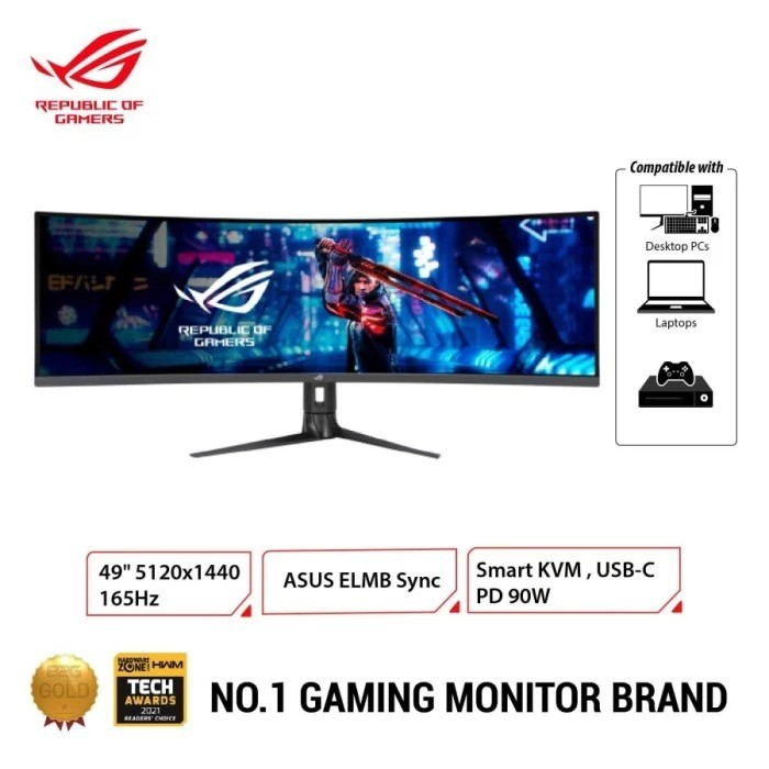 Jual ASUS ROG Strix XG49WCR | 49" Double QHD 1ms 165Hz Gaming Monitor ...