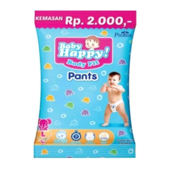 Jual Bonus,Pampers/ Popok Baby Happy Pant 1Dus@48Pcs Bonus 8Pcs S, M, L ...