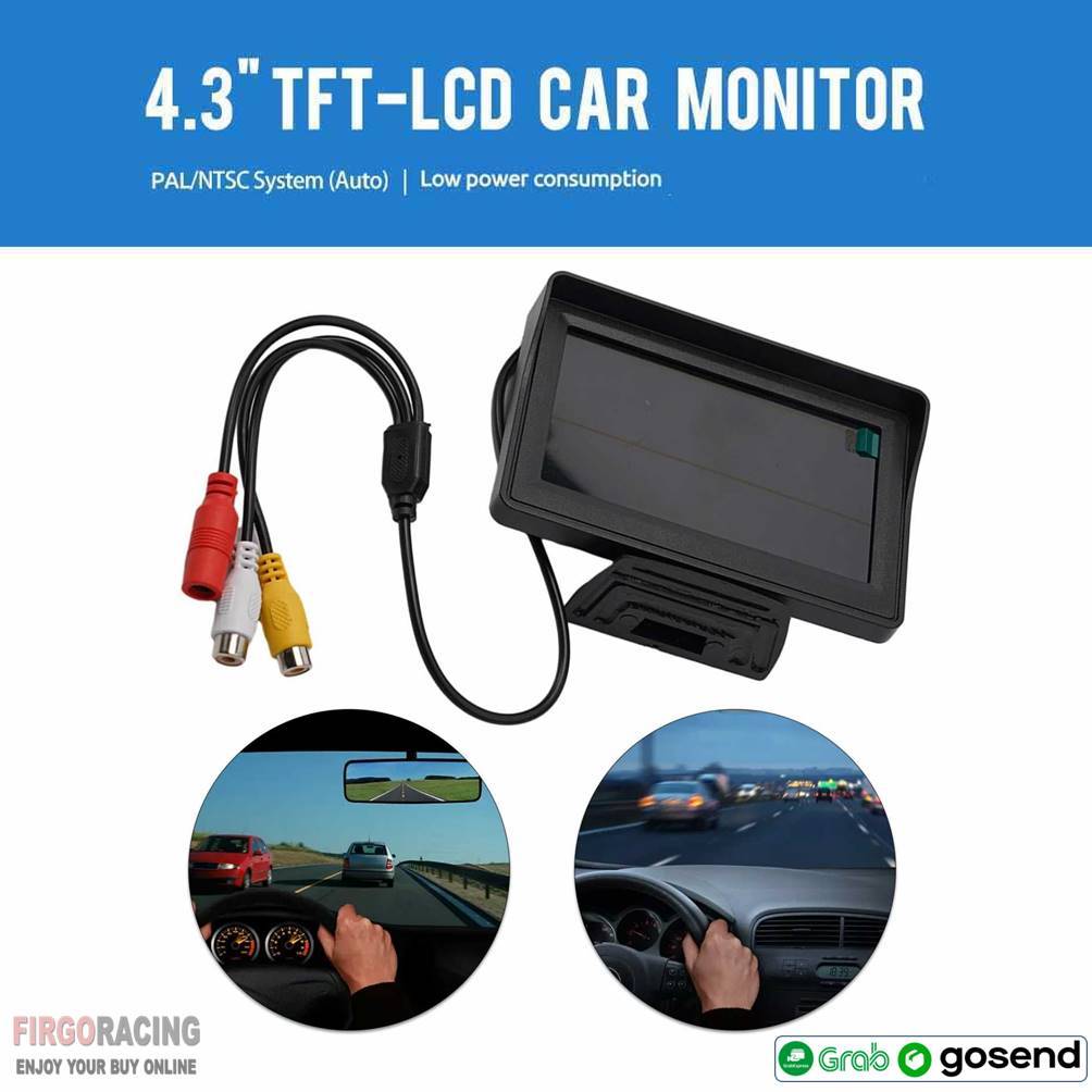 Jual Monitor Parkir Mobil Rear View TFT LCD Display 4.3 Inch | Shopee Indonesia