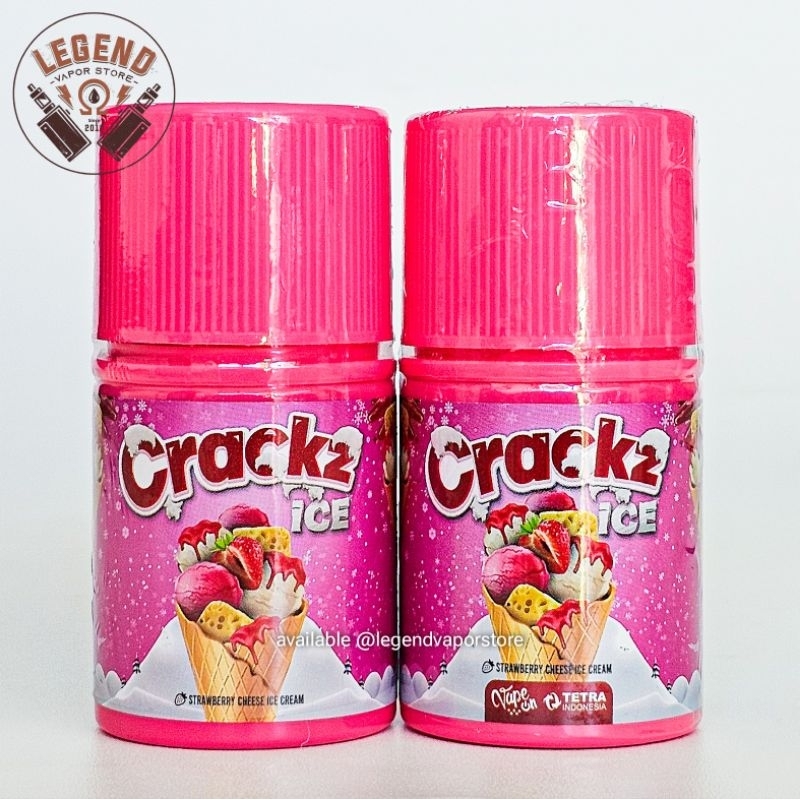 Jual FREEBASE - LIQUID CRACKZ ICE Strawberry Cheese Ice Cream 60ML 3MG ...