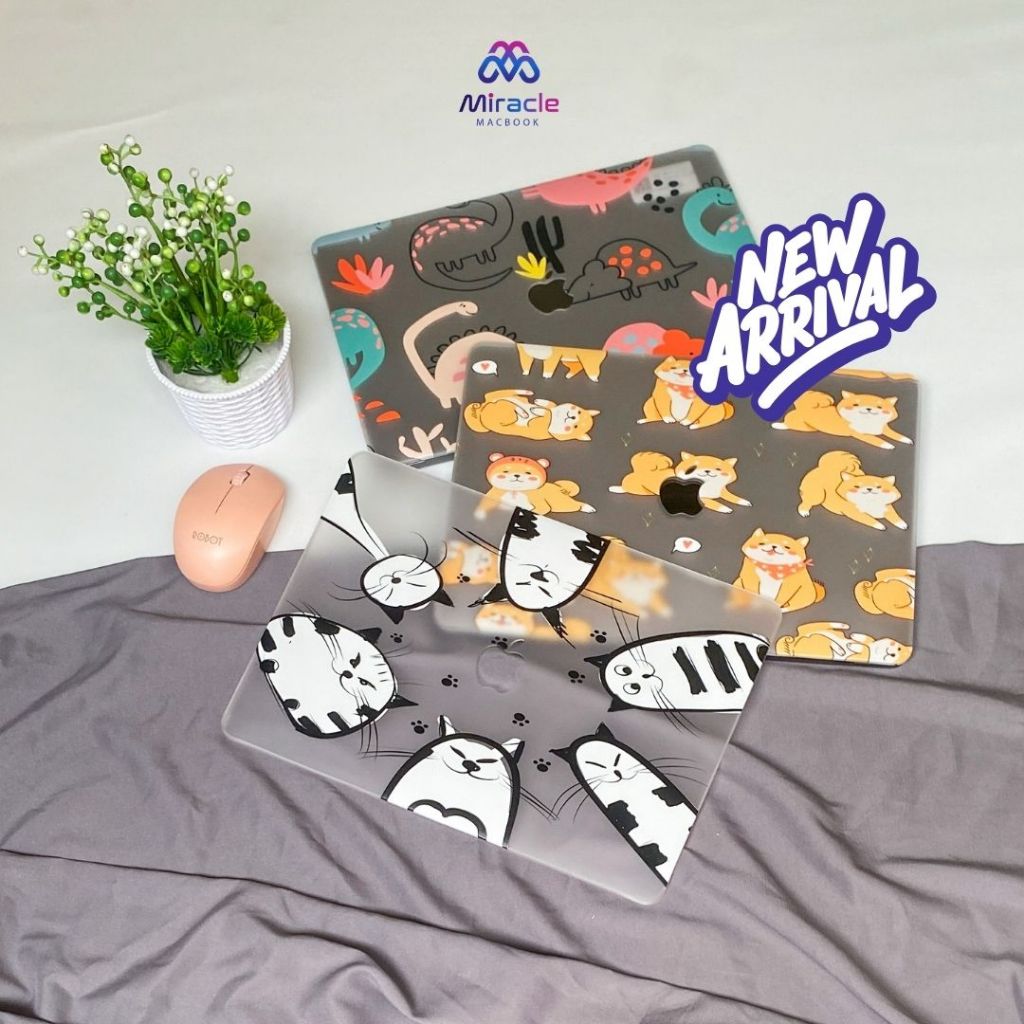 Jual MACBOOK Case Cat Dog Dino Design NEW AIR PRO M1 M2 11 12 13 14 15 ...