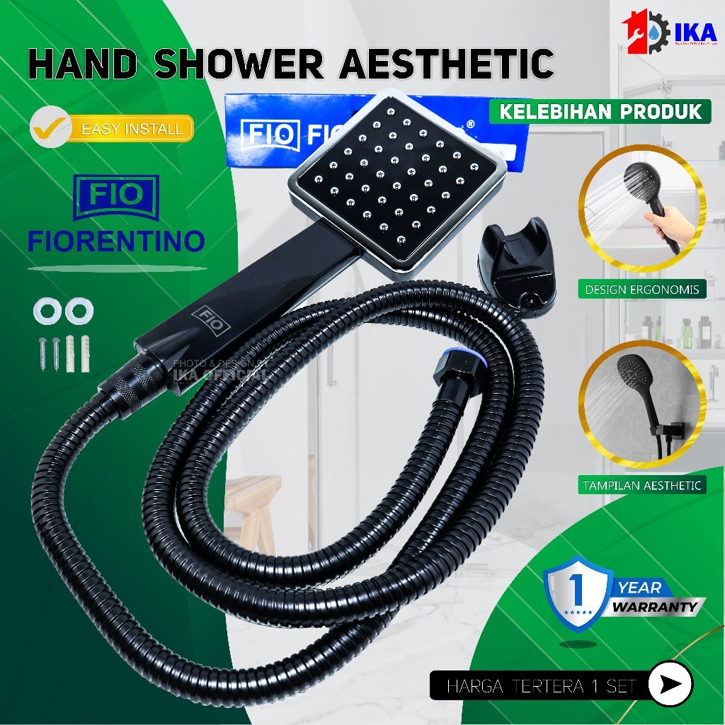 Jual Shower Mandi Simple Set 3 Pcs -Shower Head Set Kepala Toilet ...