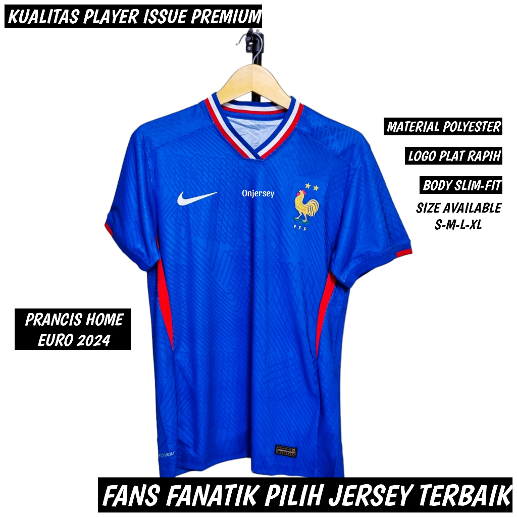 Jual JERSEY BAJU BOLA EURO PLAYER ISSUE PERANCIS HOME EURO 2024 JERSEY ...
