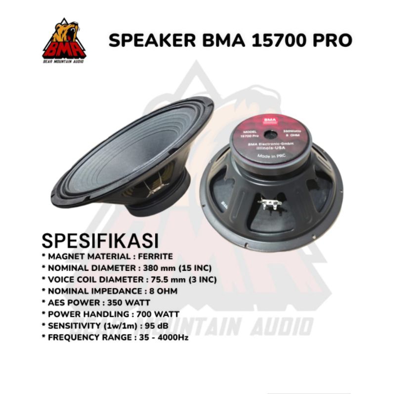 Jual SPEAKER BMA 15700 PRO 15 INCH | Shopee Indonesia