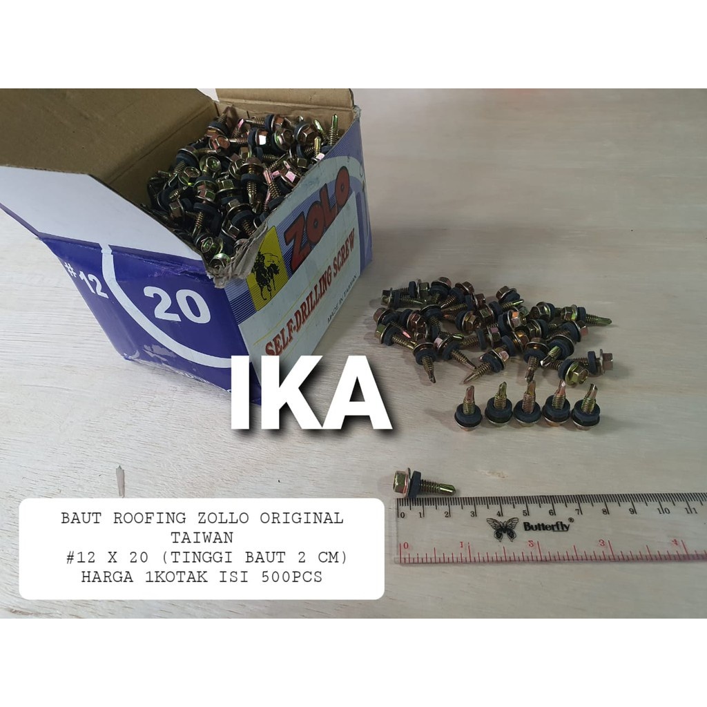 Jual BAUT ROOFING ZOLO 12 x 20 / Baut Rofing ( 2 cm ) / Baut Atap ASLI ...