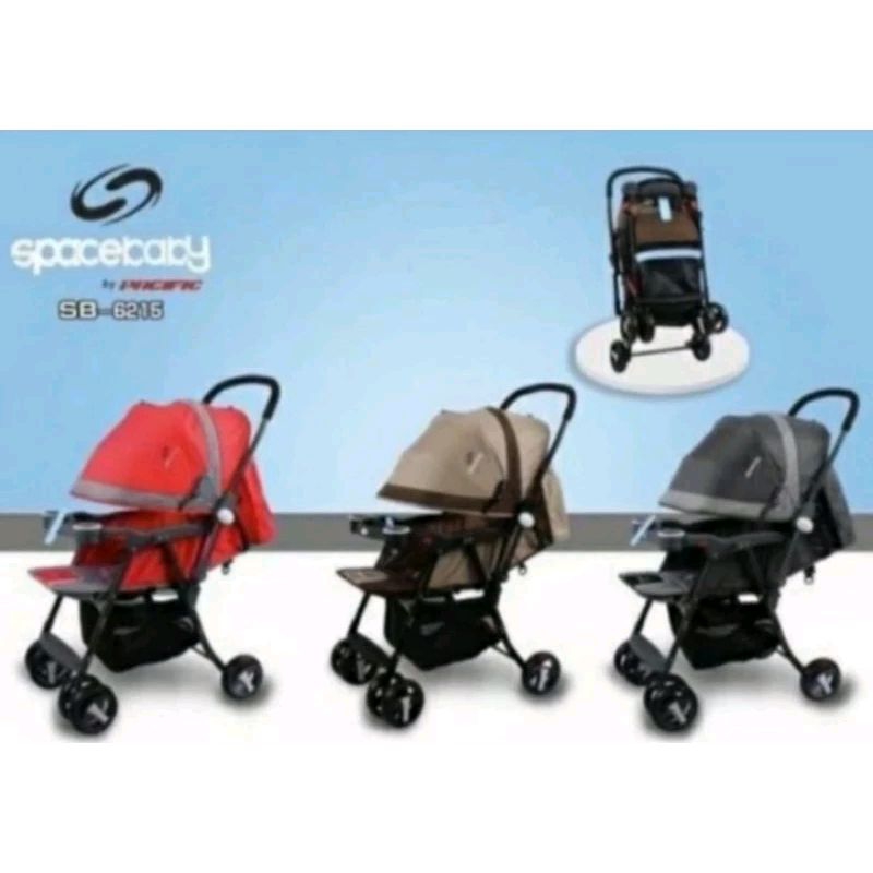Jual Space Baby Stroller SB 6215 Reversible 2 Arah 3 Posisi | Shopee ...