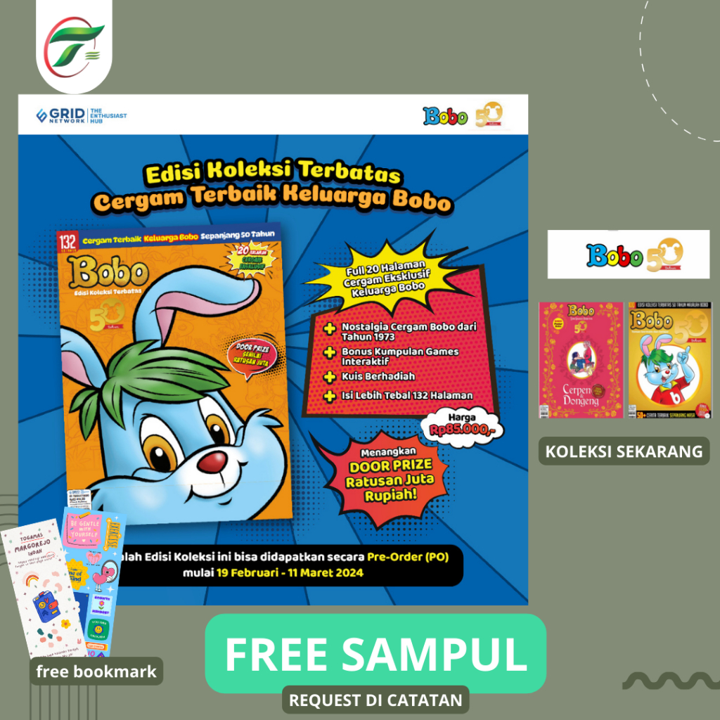 Jual MAJALAH BOBO Edisi Koleksi Cerita Bergambar (Cergam) Terbaik ...