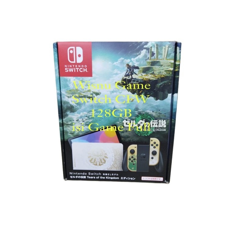 Jual Nintendo Switch Oled Console Zelda TOTK CFW Memori 128GB Isi Game ...