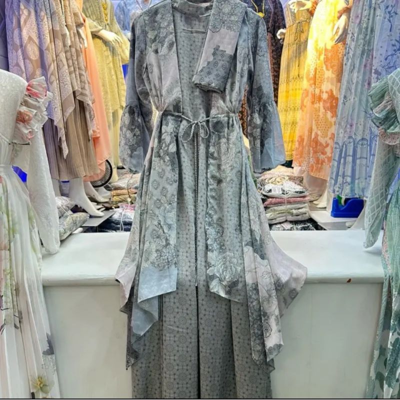 Jual REAL PICK COD DRESS PLUS INNER SET DENGAN HIJAB MOTIF | Shopee ...