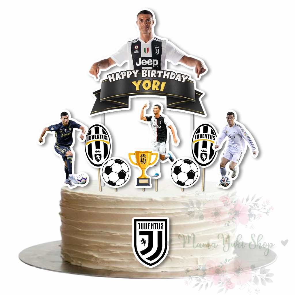 Jual Topper Cake Hiasan Kue Ulang Tahun Anak motif SEPAK BOLA JUVENTUS ...