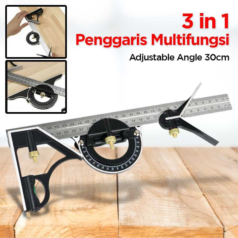 Jual Penggaris Arsitek 3 in 1 Penggaris Multifungsi Adjustable Angle ...