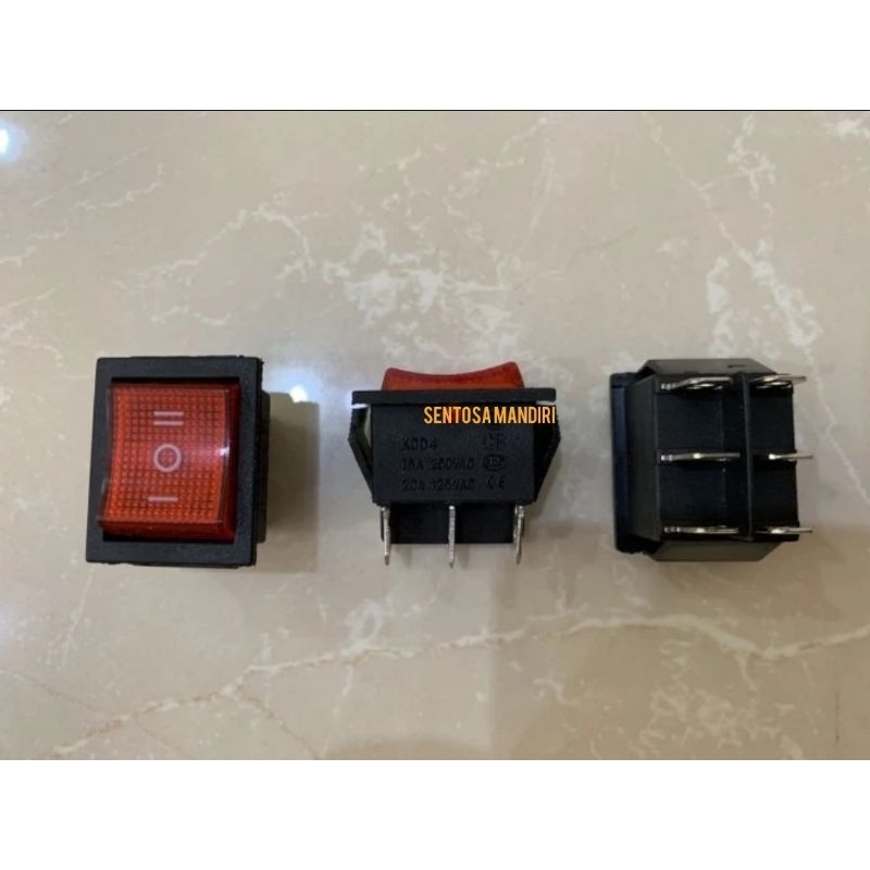 Jual Saklar 6pin 6P on off on lampu besar power switch roker rocker ...
