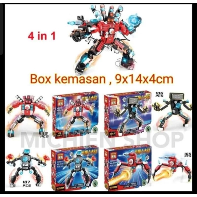 Jual Mainan Brick Action Figure Titan Audio Man SKIBIDI TOILET 2078 ...