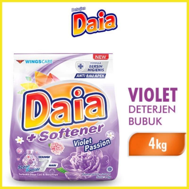 Jual Daia Deterjen Bubuk Violet / Daia Putih 4 kg | Shopee Indonesia