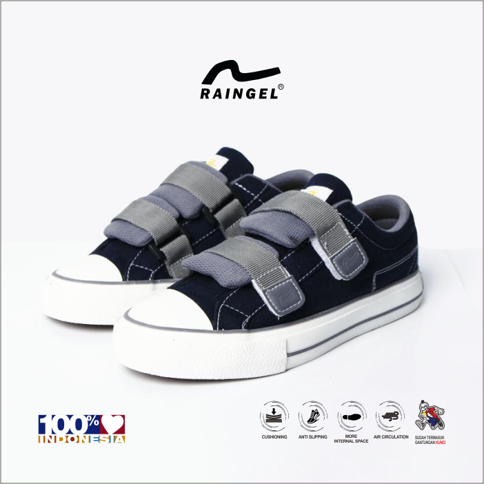 Jual RAINGEL VIRA - sepatu local brand - navy grey | Shopee Indonesia