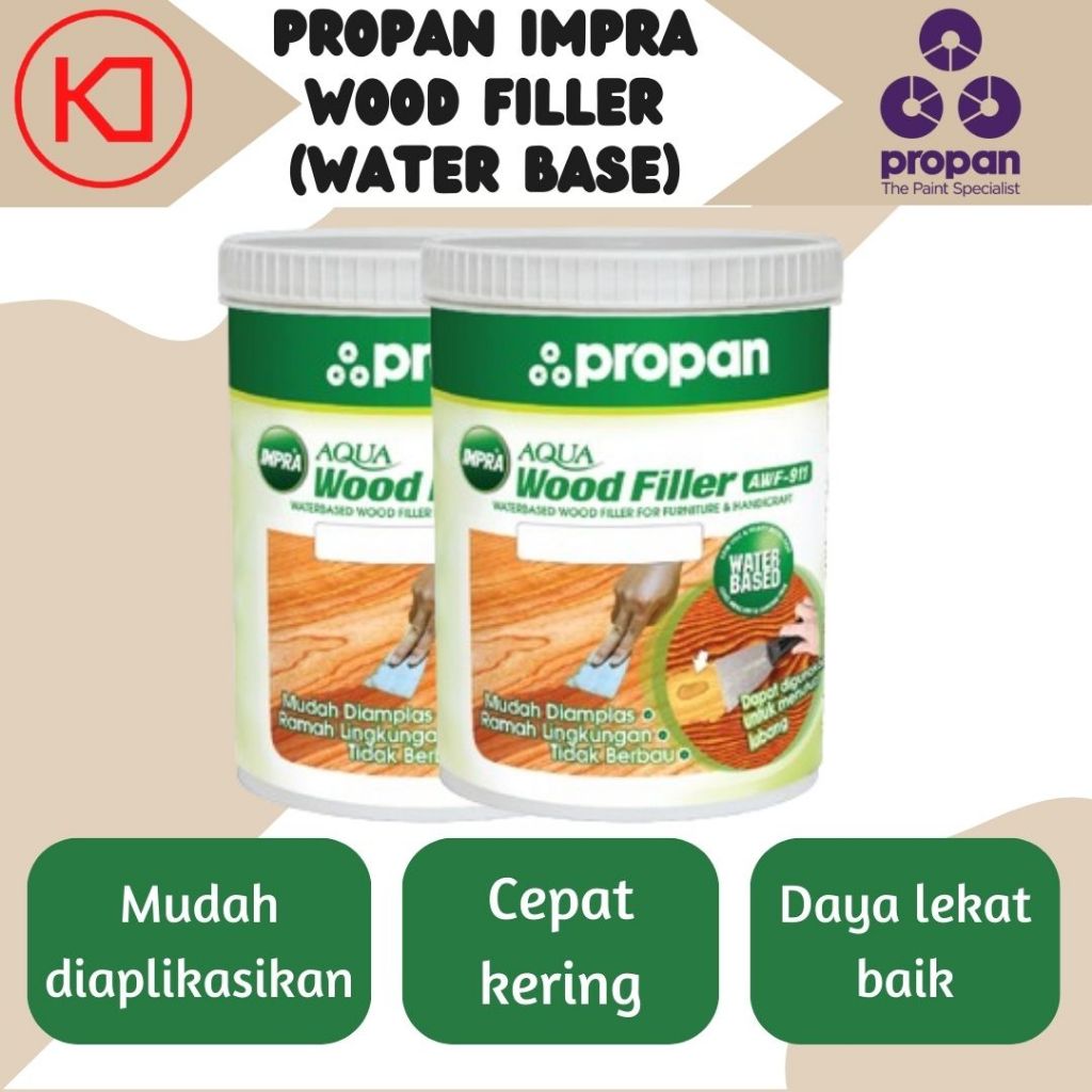 Jual DEMPUL KAYU WATERBASED PROPAN IMPRA AQUA WOOD FILLER 1KG | Shopee ...