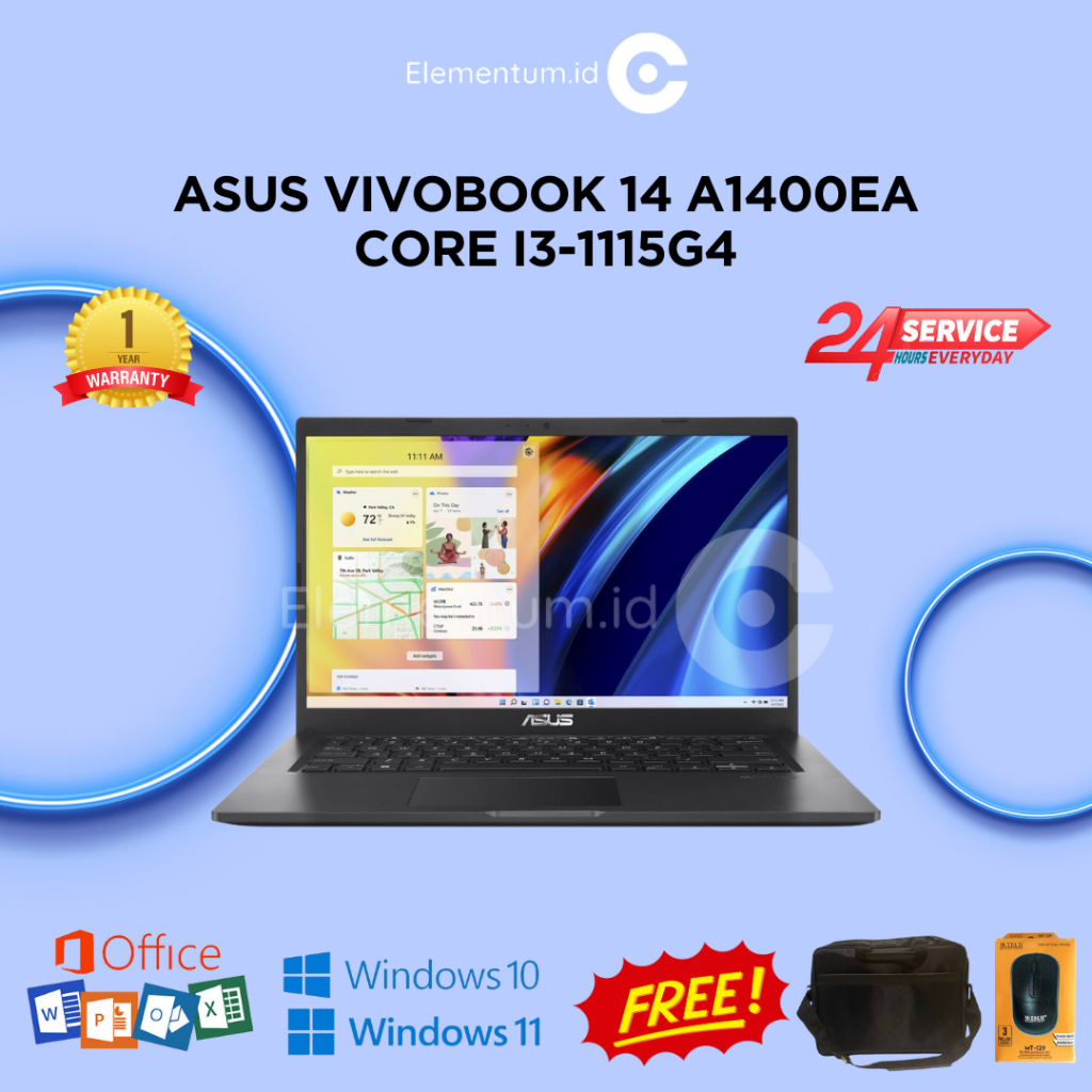 Jual Asus Vivobook 14 A1400EA Core i3-1115G4 | 4GB 512GB 14" FHD ...