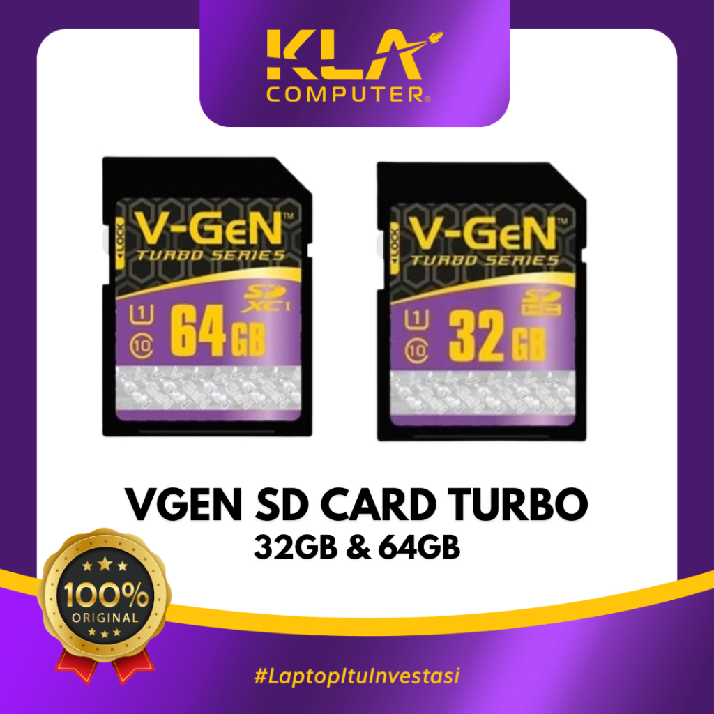 Jual SD CARD VGEN 32 GB Turbo Series For DSLR and FULL HD video ...