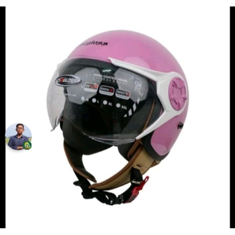 Jual HELM GM VENUS HIJAB ORIGINAL/HELM MOTOR RETRO HIJAB/HELM VESPA ...